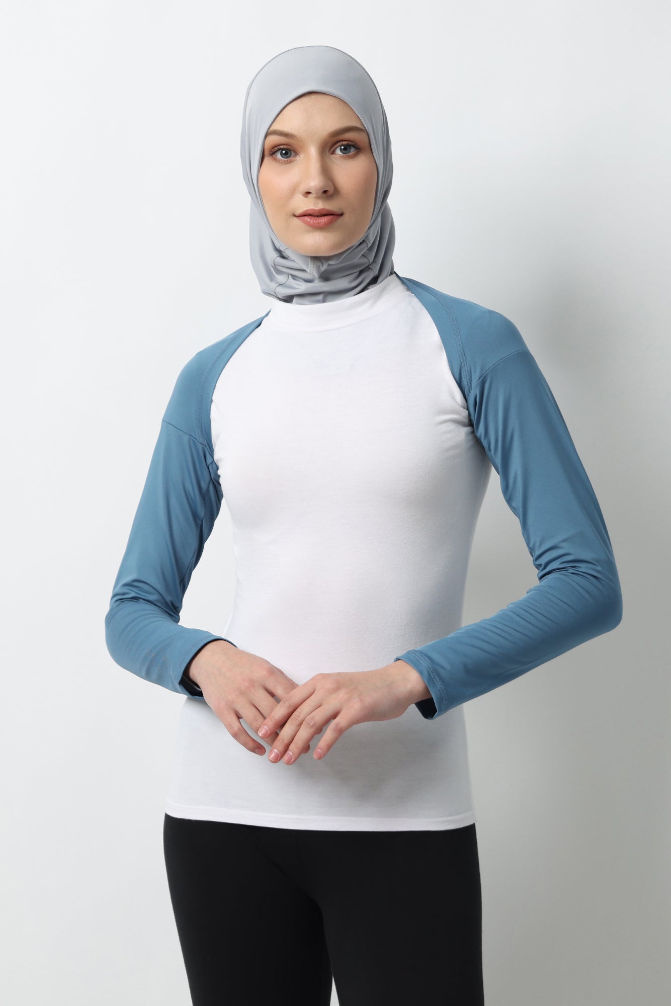 Bassama Manset Tangan Sambung Bolero - Blue Stone – hiaeverywear.com
