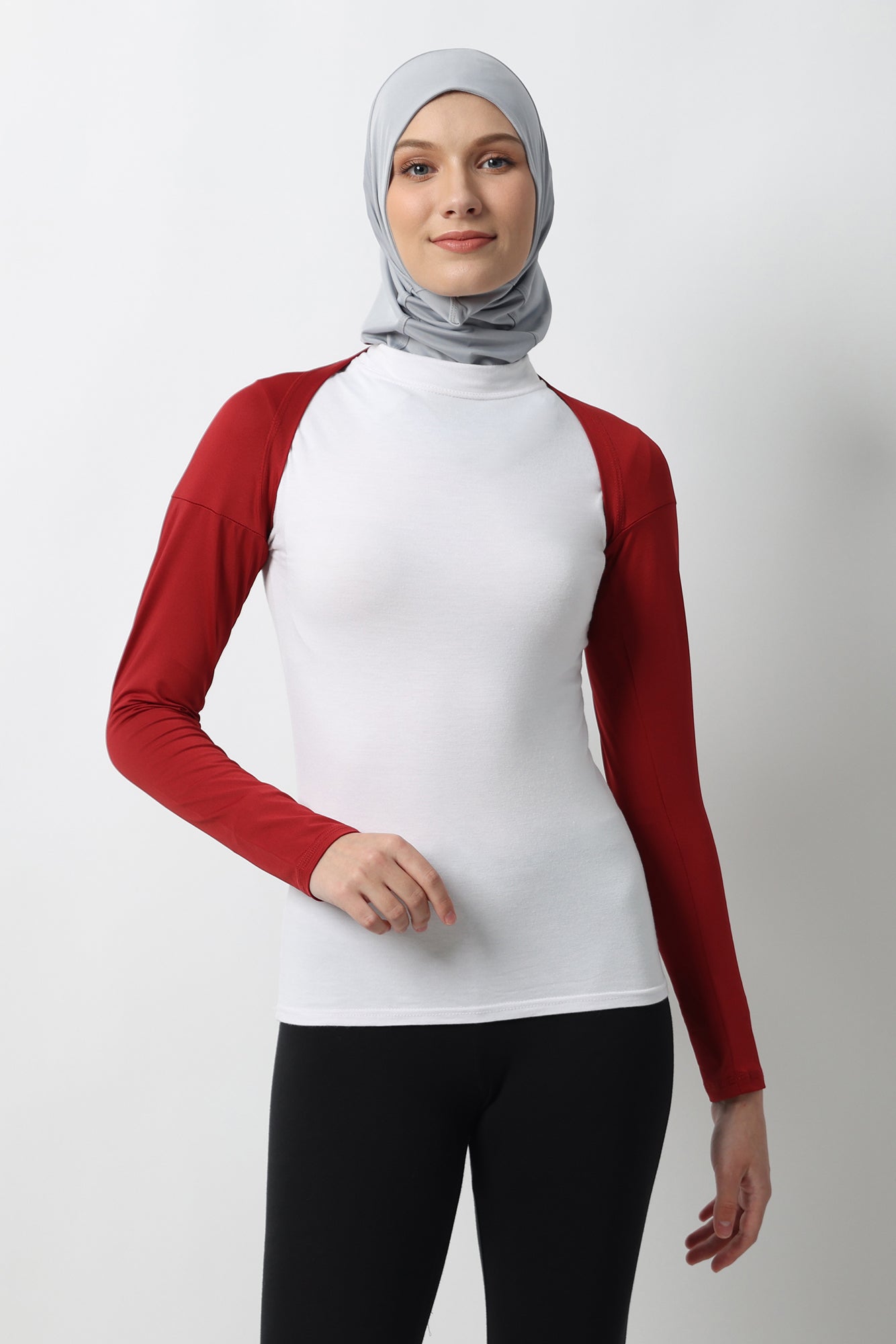 Bassama Manset Tangan Sambung Bolero - Red Dahlia – hiaeverywear.com
